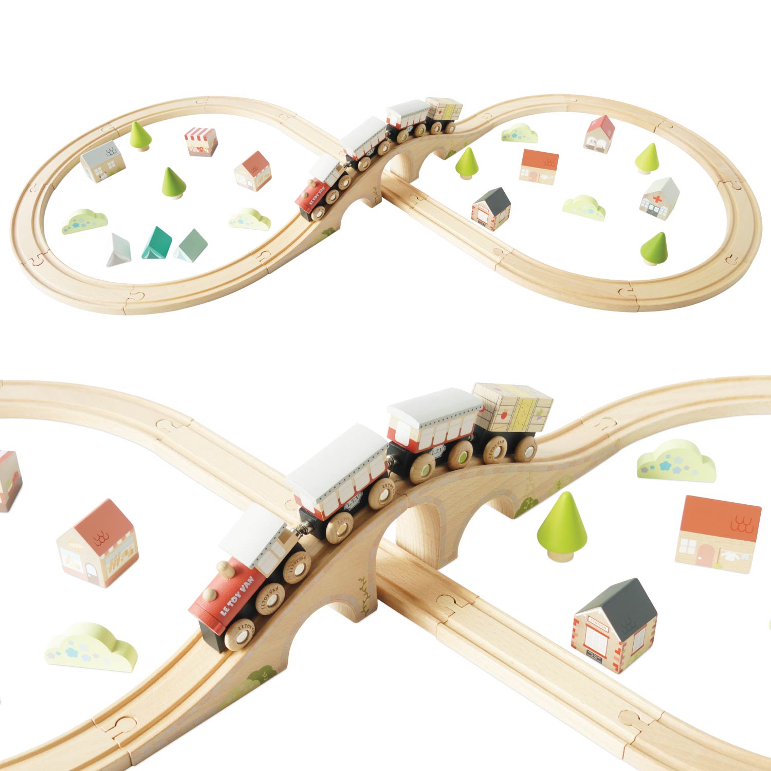Figure of 8 Train Track | Wooden Railway Toys for Kids | Le Toy Van